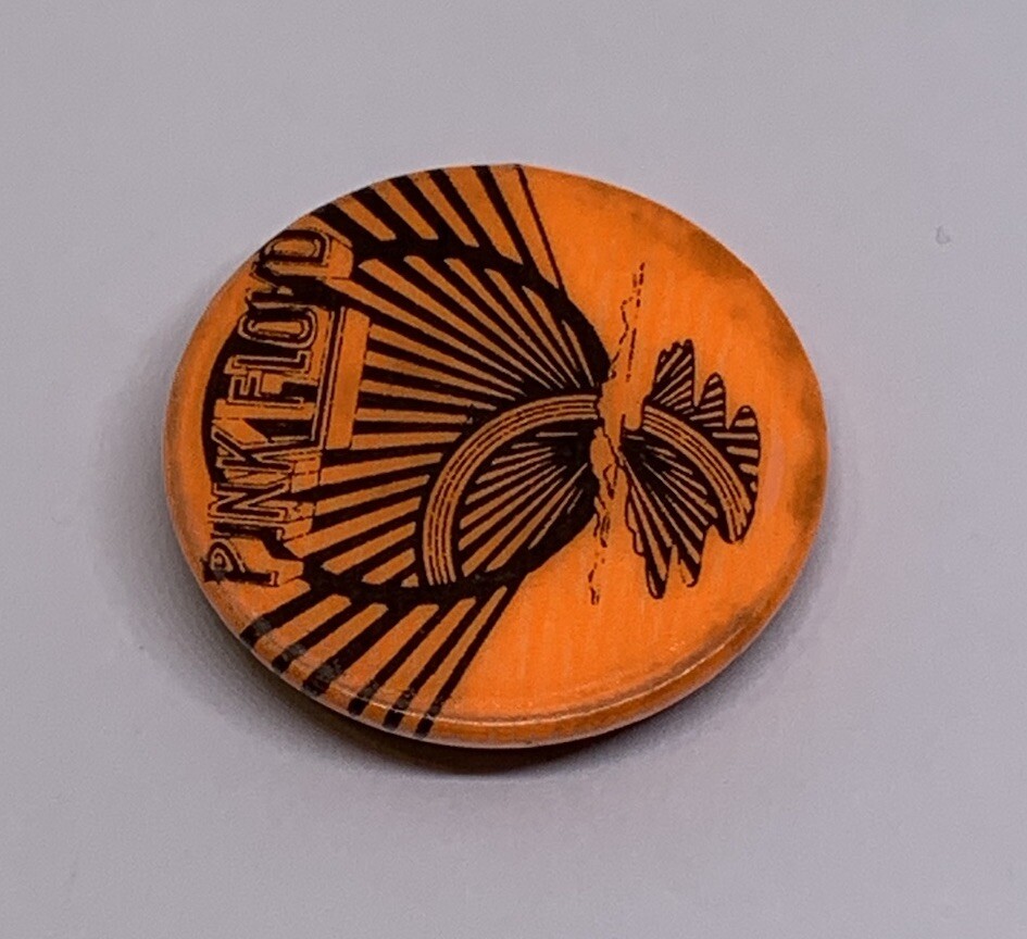 Vintage Pink Floyd Neon Orange 1970s Rare Button Badge Lapel Pin (P13 ...
