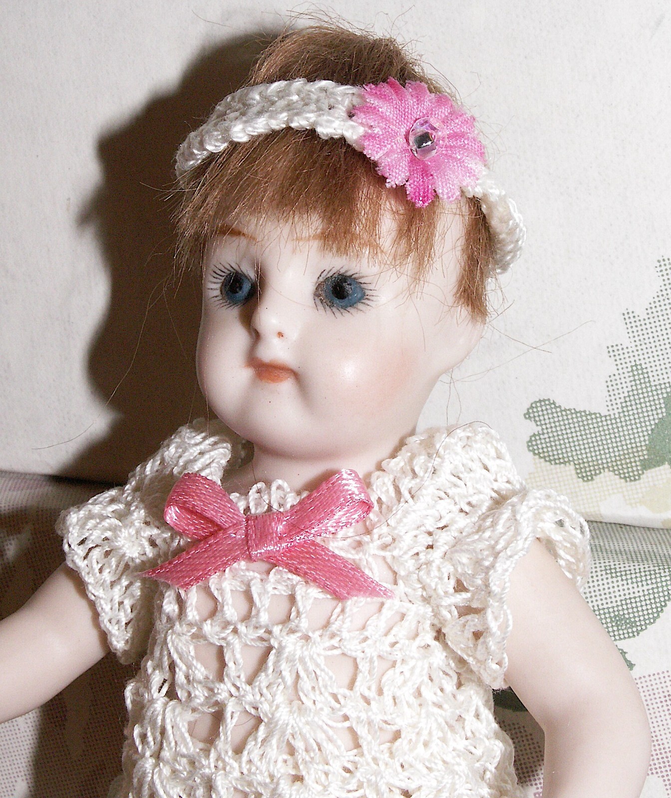 Antique Doll Dress Pants & Headband for 4.5"- 5" Miniature Picolette ...