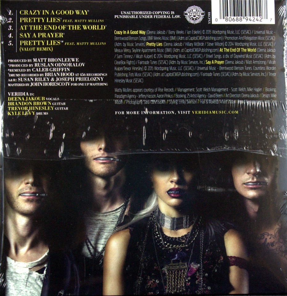 Veridia Pretty Lies Brand NEW CD Alternative Christian Rock Music | eBay