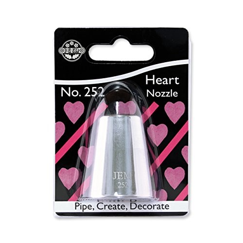 Jem Enterprises NZ252 Jem Decorating Tip Heart Nozzle Standard Silver ...