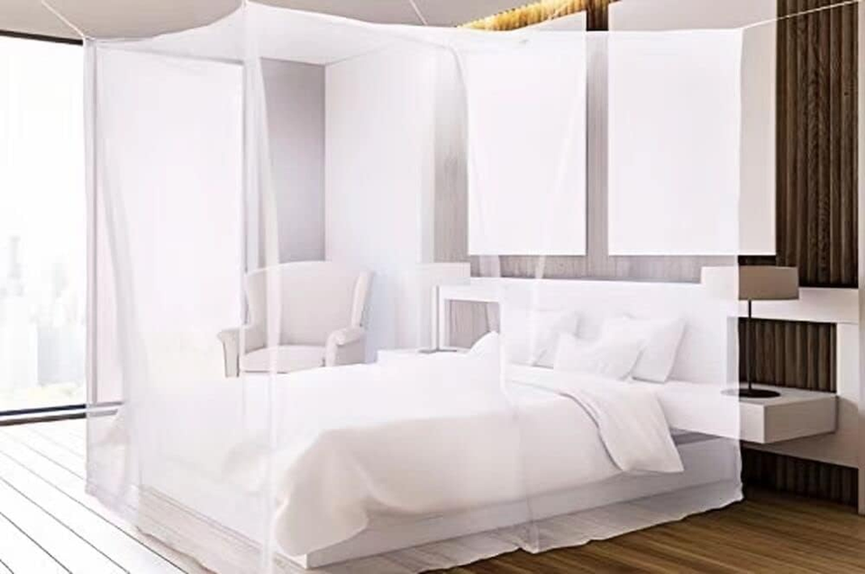 No-See-Um mesh Square Mosquito Net for Queen Size Bed 2 Openings ...