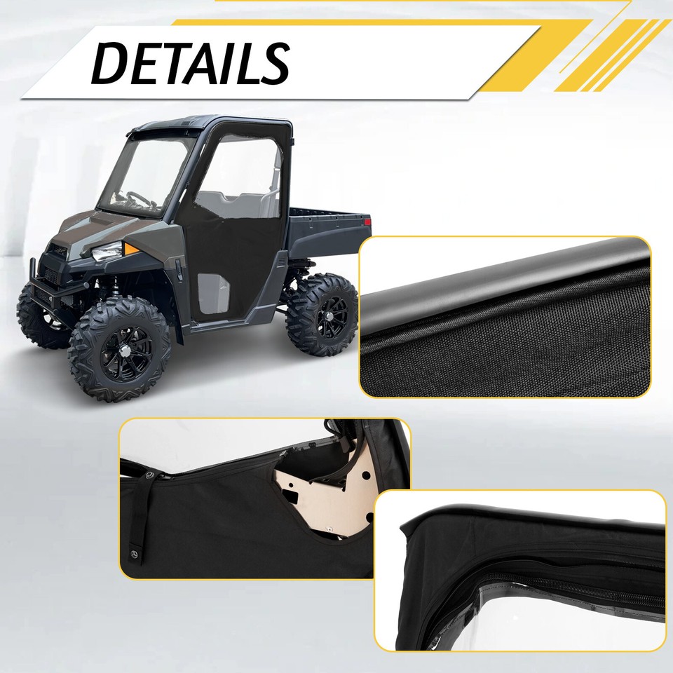 Soft Doors Kit UTV Cab Enclosure For Polaris Ranger 500 Midsize 2015 ...