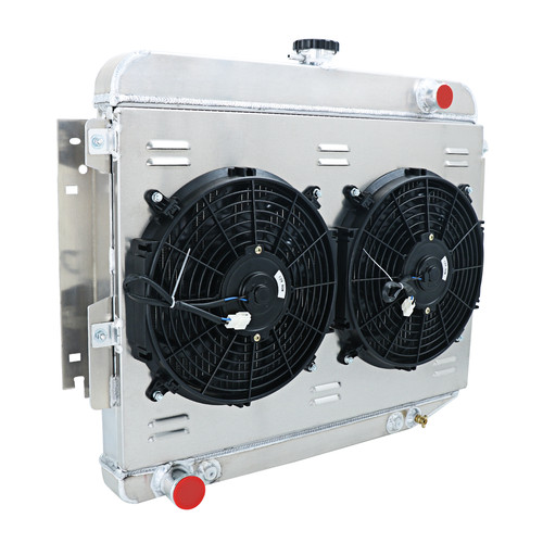 3 Row Aluminum Radiator Shroud Fan For 66-69 Dodge Charger 500 R/T V8 ...