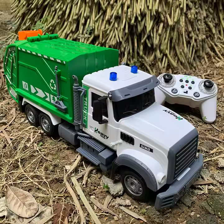 Remote Control Garbage Truck with Lights Sounds RC Sanitation Vehicle ...