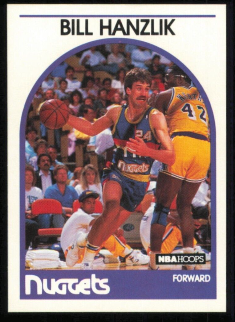 1989-90 NBA HOOPS Basketball Trading Card - BILL HANZLIK #129 😎 Denver ...