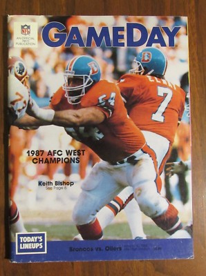 1987 Broncos vs. Oilers Playoff Game John Elway program | eBay