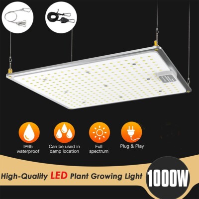 1000W LED Grow Light Panel Full Spectrum Lamp for Indoor Plant Veg ...