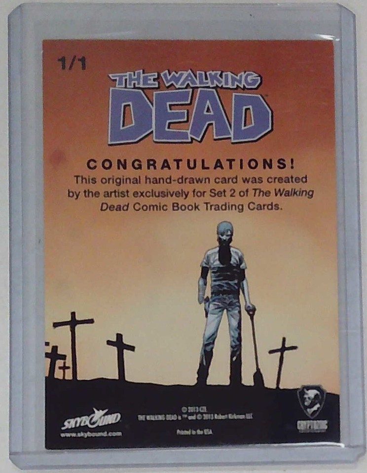 WALKING DEAD COMIC SKETCH CARDS SET 2: GLENN RHEE ARTIST JON RACIMO ...