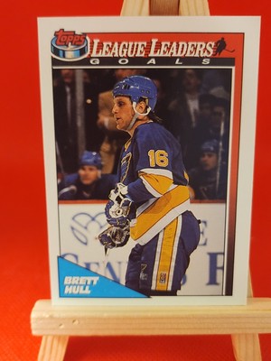 1991-92 Topps Hockey Card Brett Hull St. Louis Blues #190 MVP HOF | eBay