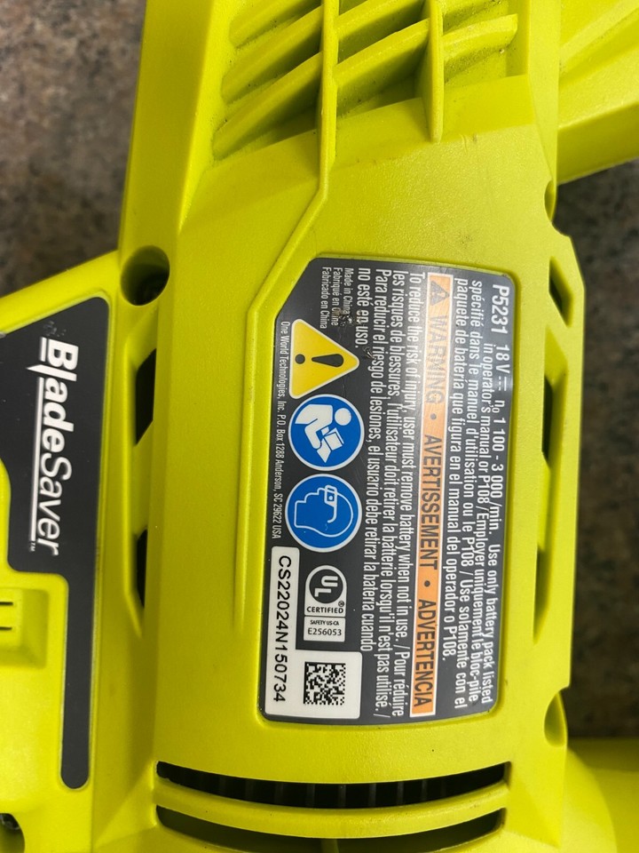 RYOBI TOOLS JIGSAW P5231 WITH BATTERY p102 | eBay