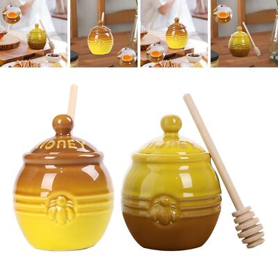 300ml Jar Container for with Lid and Wooden Ladle Kitchen Utensil ...