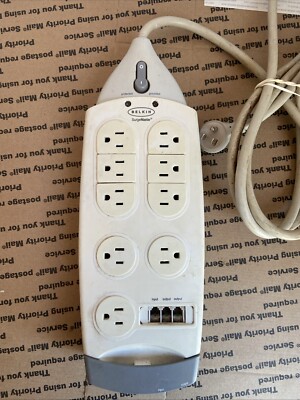 Belkin Surgemaster F9M923-08, 9 Outlet Surge Suppressor Power Strip 8 ...