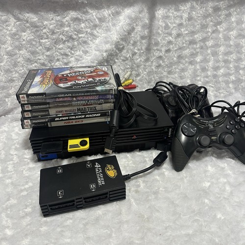 PlayStation 2 Console System Bundle W/ Games, Memory Cards, Cables, See ...