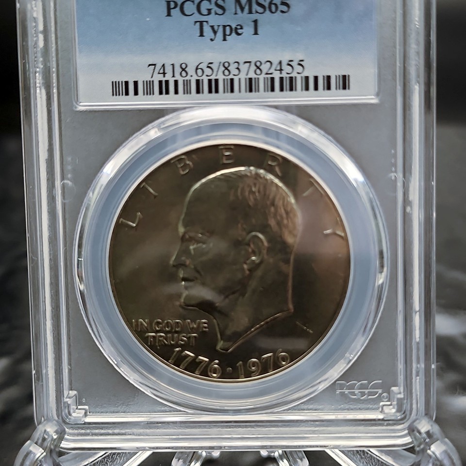 1976 Eisenhower Dollar PCGS MS65 Type 1 Bicentennial Ike $1 Blue Label ...