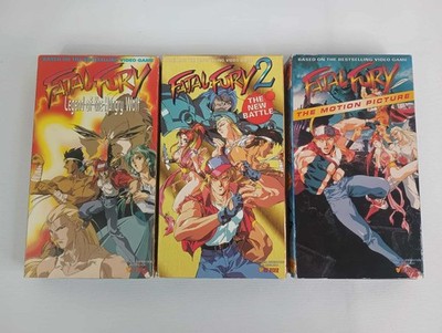 Fatal Fury VHS Lot of 3 Fatal Fury 1 & 2 and Motion Picture Hungry Wolf ...