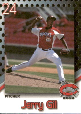 2010 Carolina Mudcats Team Issue #14 Jerry Gil Dominican Republic ...