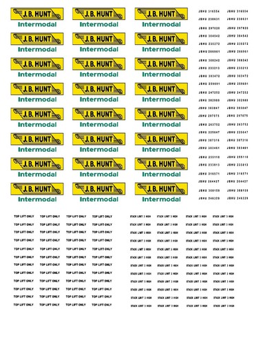 HO Scale Container Decals. " JB Hunt " | eBay