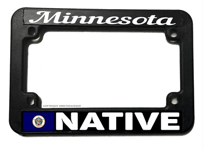 Minnesota Native Flag Motorcycle License Plate Frame | eBay