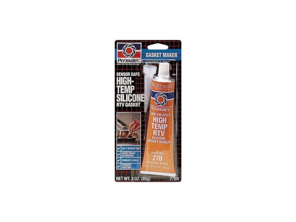 Permatex 81422 High-Temp RTV Sensor Safe Silicone Gasket Maker 3 oz ...