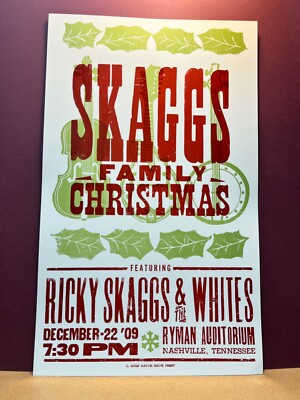Skaggs Family Christmas 2009 Ryman w/ the whites HATCH SHOW PRiNt ...
