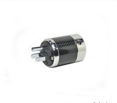 1Set Pure Copper Rhodium US AC Power Plug IEC Female Carbon Fiber ...