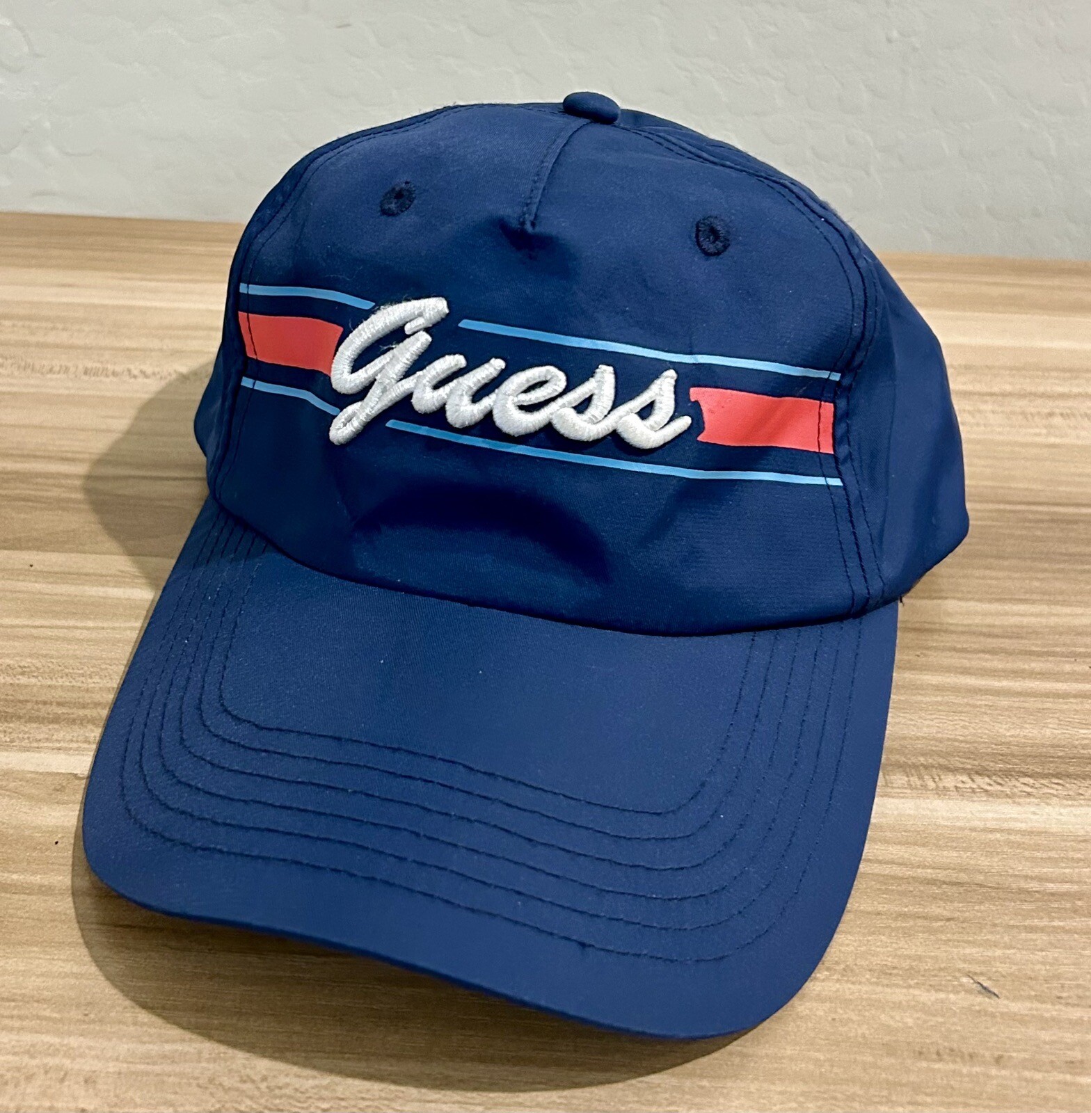 Vintage Guess Blue Baseball Cap Hat Adjustable - Gem