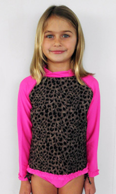 Missy Leopard Set - Girls Rashie & bottoms UPF50+ | eBay