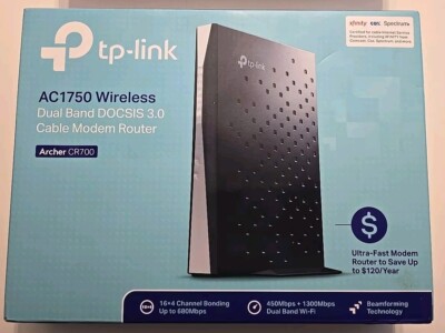 TP-LINK Archer CR700 V2.0 Wireless Dual Band AC1750 DOCSIS 3.0 Cable ...
