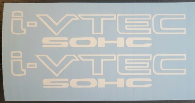 2x i-VTEC SOHC ivtec 5.5" Wide emblem Vinyl Sticker Honda Civic Decal ...