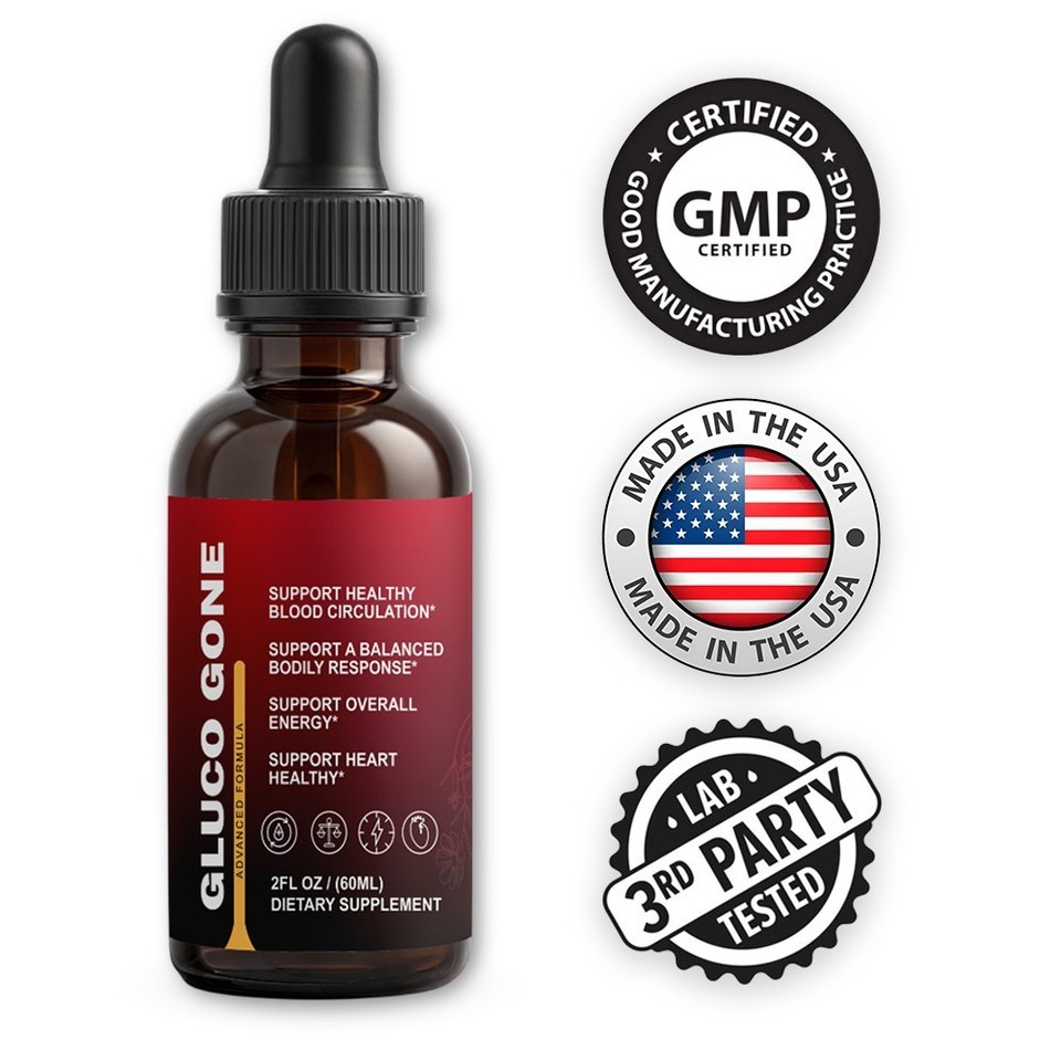 (2 Pack) Gluco Gone Drops - GlucoGone Liquid Formula For Healthy ...