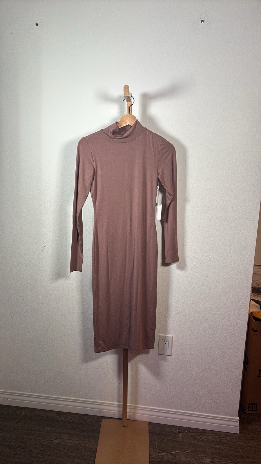 NEW Good American Sundown Light Brown Bodycon Dress Size 2 | eBay