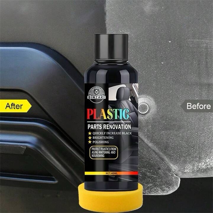 Car Plastic Restorer Trim Renovation Polish Faded Bumper Cleaner Shine ...