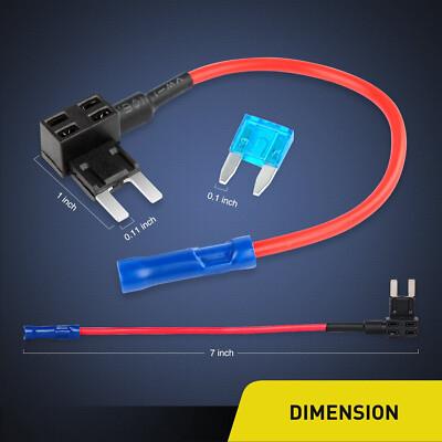 5 Sets Fuse Holder Add-A-Circuit Fuse TAP Adapter Mini ATM APM Blade ...