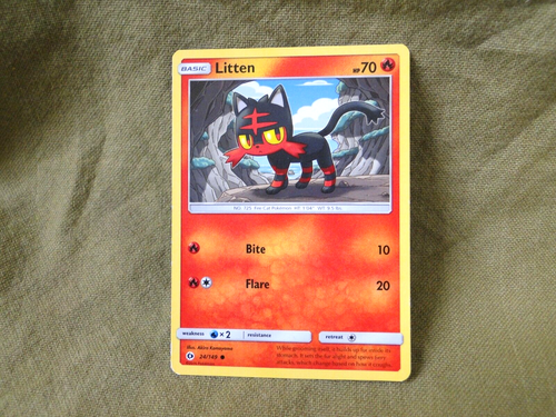 Pokemon Trading Card - Sun & Moon: Litten 24/149 | eBay
