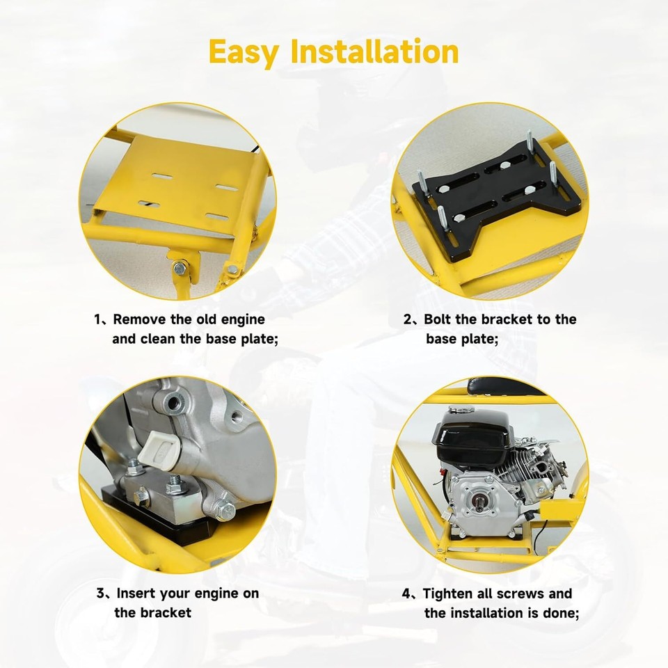 Adjustable Mounting Plate Adapter Bracket For Monster Moto MM-B80 Mini ...