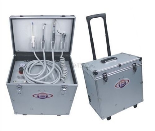 4H Unit Dental Suction System Syringe 3 Way W/ Air Compressor Portable ...