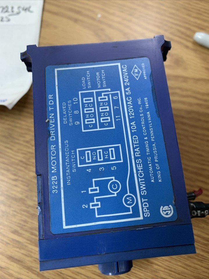 ATC 322B 017B12CS Motor Driven TDR Analog Reset Timer 0-10 min SPDT See ...