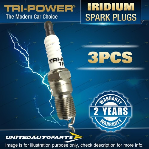 3 x Tri-Power Iridium Spark Plugs for Suzuki Alto GF 3 Cyl Gap 1.1mm ...