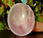 Huge 205MM Natural Pink Rose Quartz Stone Healing Prayer Oval Shape ...