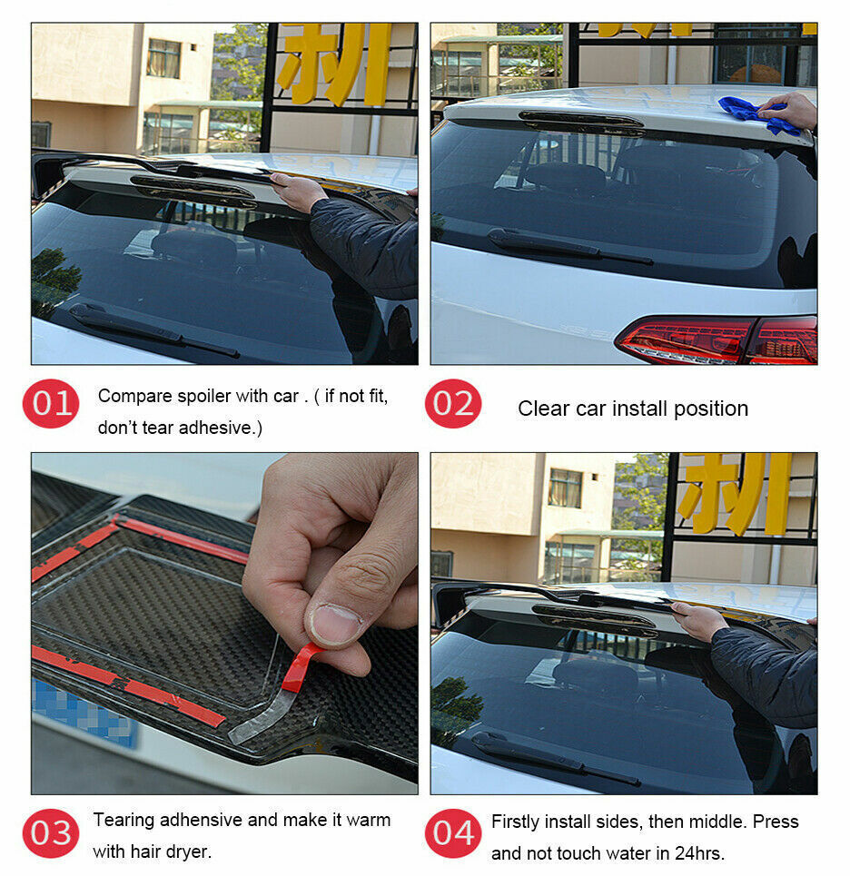 Rear Roof Hatch Spoiler Gloss Black For Golf Mk7 GTI/R/GTD 2014-2021 | eBay