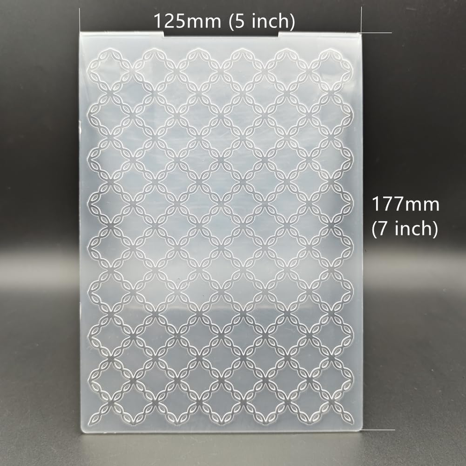 Plastic Embossing Folder 5X7 Inch Chain Grids Paper Crafts Plastic ...