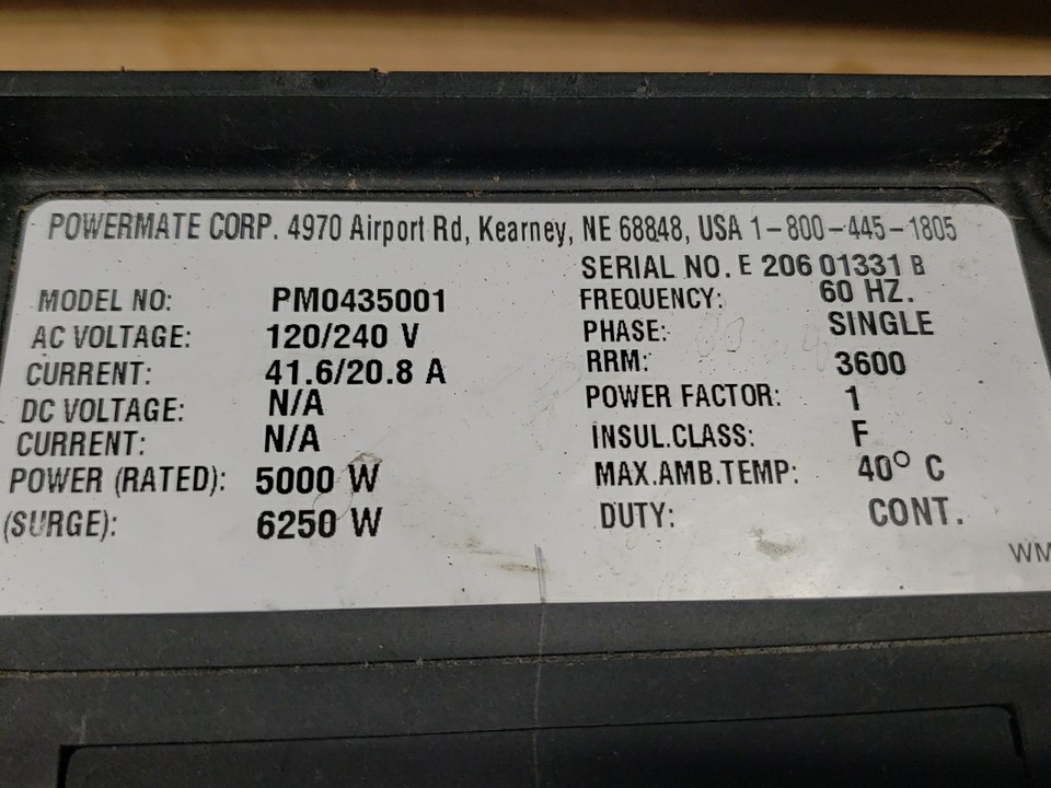 Coleman PM0438001 5000 Watt Generator End Bell | eBay