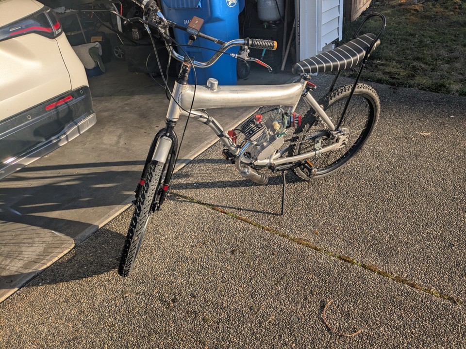 49 CC unidentified immigrant Ghost Moped Custom Aluminum Cruiser 26" | eBay