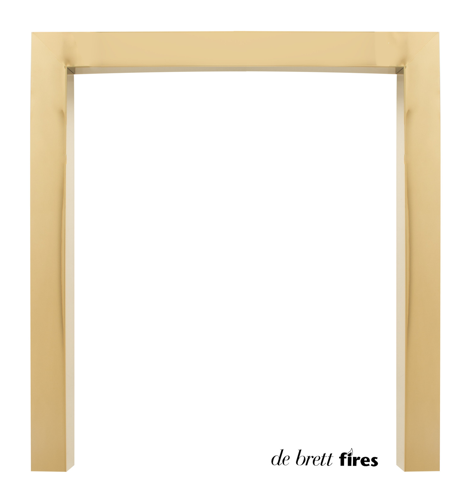 18"x22" Open Fire Trim 2" Face 2" Return Frame, Chrome, Brass, Black ...
