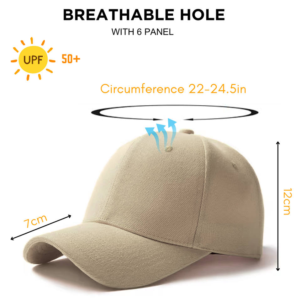 Baseball Cap Mens Womens Summer Hat Adjustable Plain Adults Classic ...