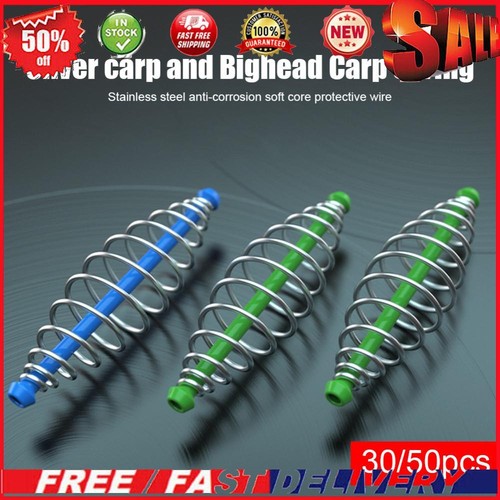 Spring Bait Feeder Stainless Steel Fishing Bait Spring Fishing Tools ...
