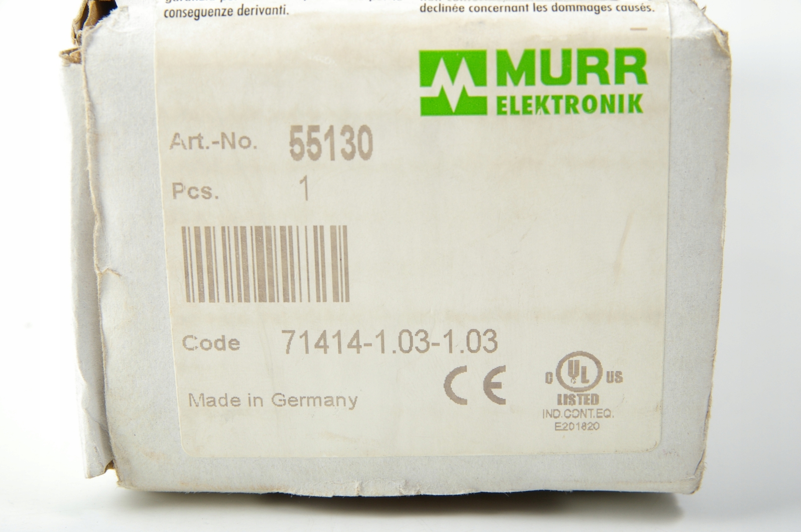 MURRELKTRONIK 55130 71414-1.03-1.03 Impact67 /#8 R1P 6062 | eBay