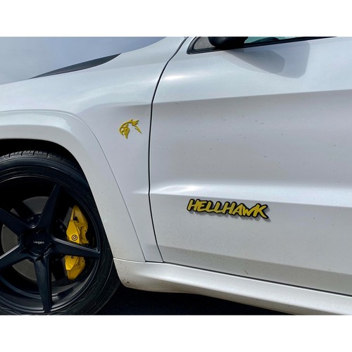 1 HELLHAWK Emblem fits Jeep Trackhawk Grand Cherokee Door or Liftgate ...