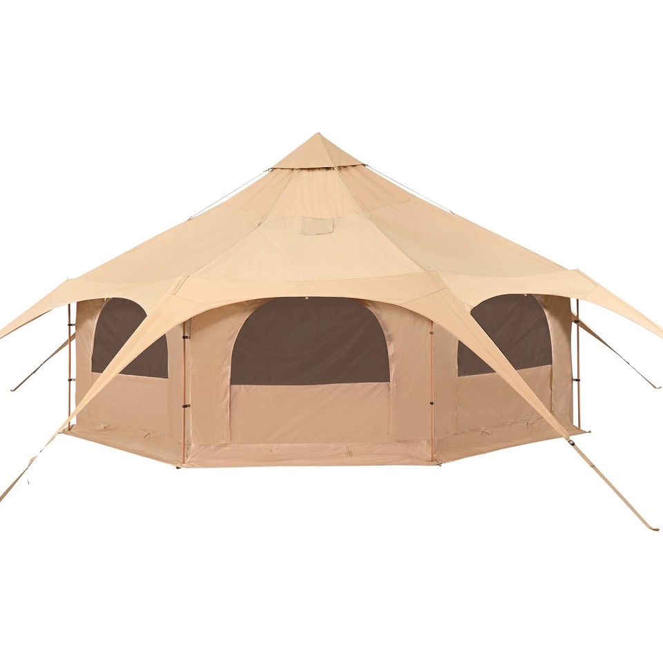 Canvas Bell Tent 3M 4M 5M 6M 7M 4-Season Camping Yurt Tent with Stove ...