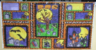 1 Scary "Batty Halloween" Quilting/Wallhanging Sewing Fabric Panel | eBay